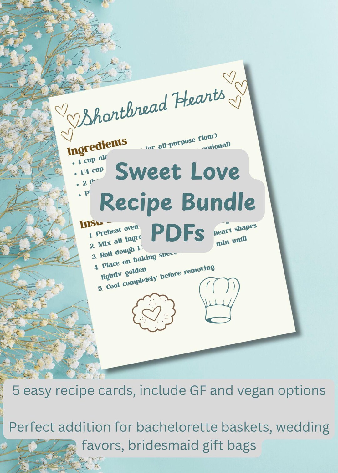Printable Recipe Card Bundle: Bridal Shower & Wedding Gift (PDF) - Etsy