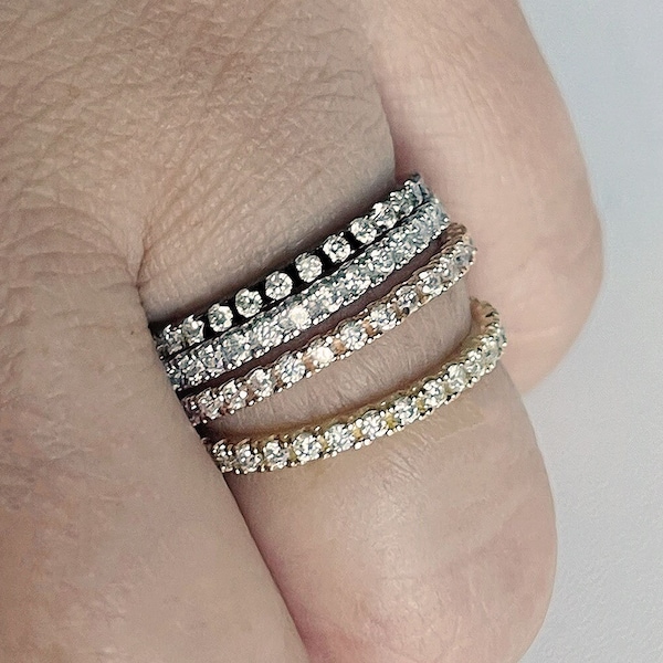 Thin Diamond Band - Etsy