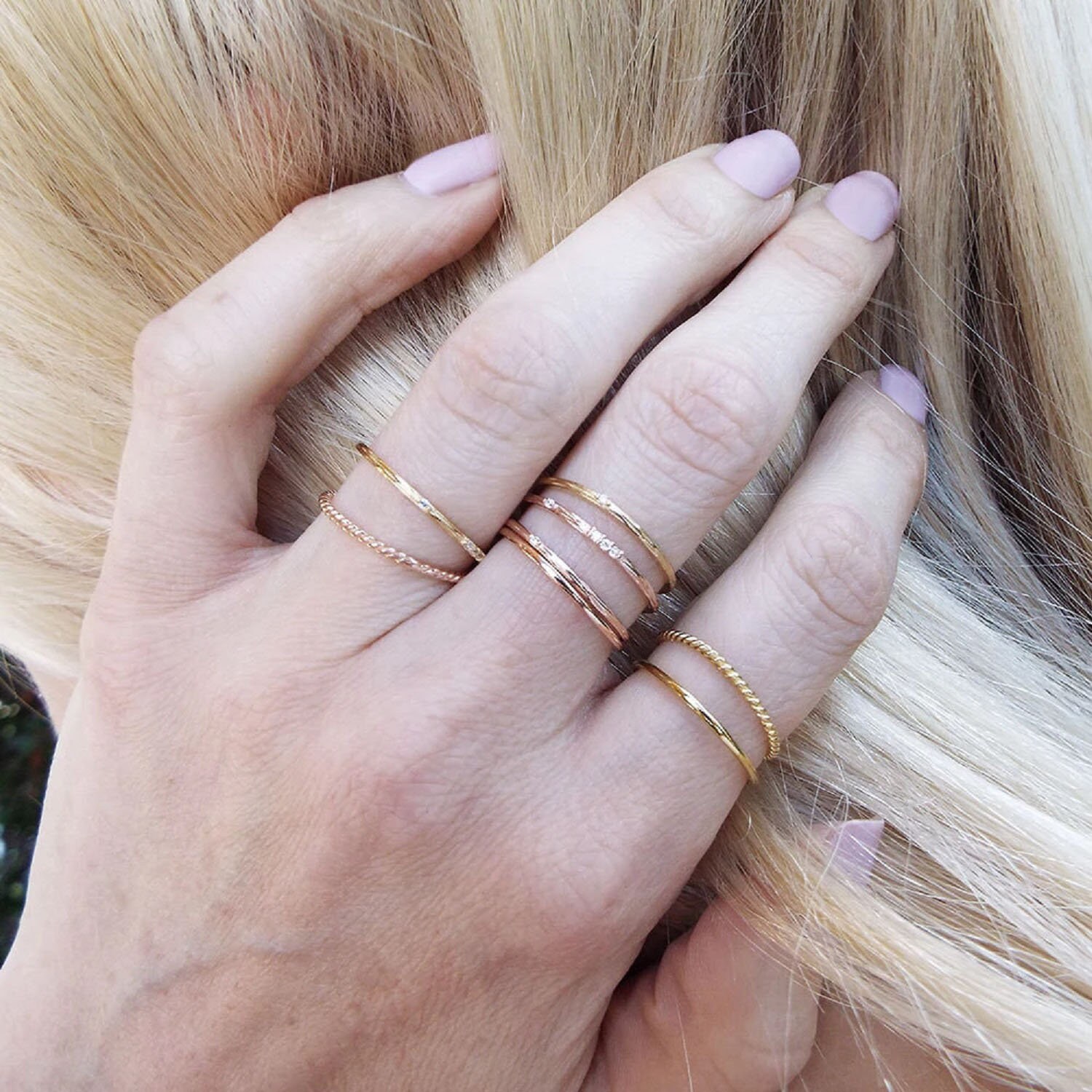 Twist Ring Sterling Silver Ultra Thin Rope Ring Skinny Braided - Etsy