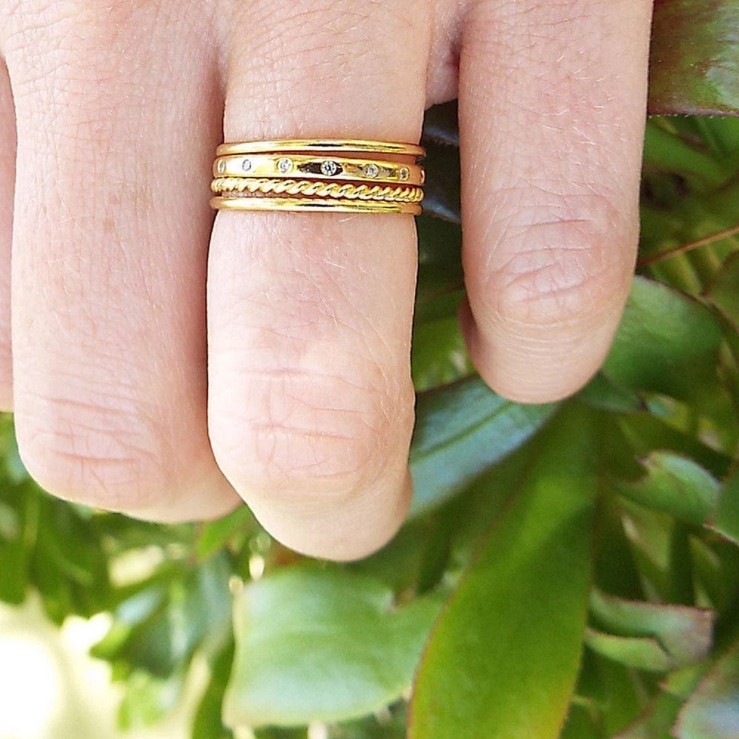 Flush Stackable Ring 925 Sterling Silver CZ Eternity Flush Stacking ...