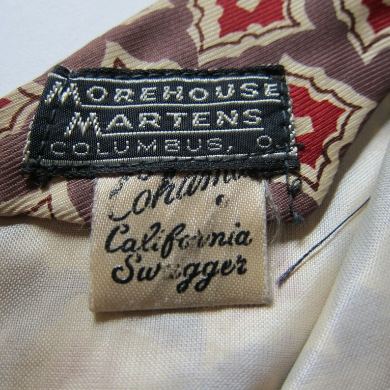 Vtg 1940s Cohama California Swagger Swing Tie Steber Brown Morehouse ...