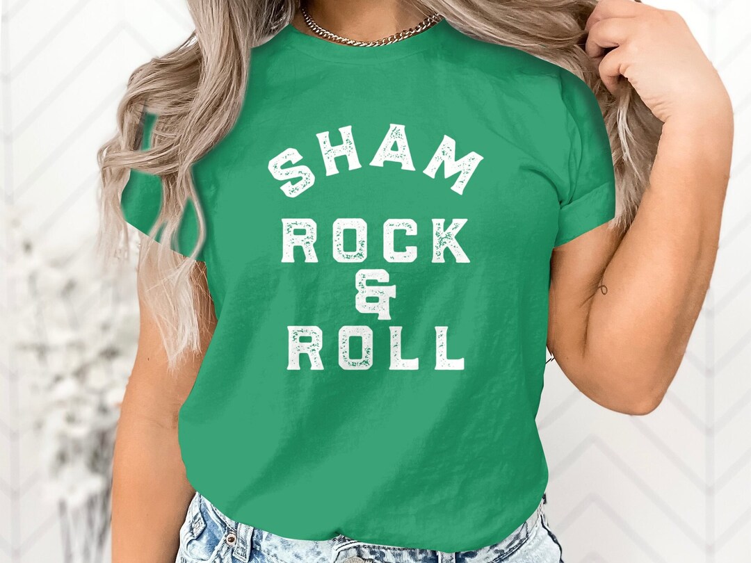 Shamrock and Roll (rock and Roll) T-shirt, St. Patrick's Day Rocker Tee ...