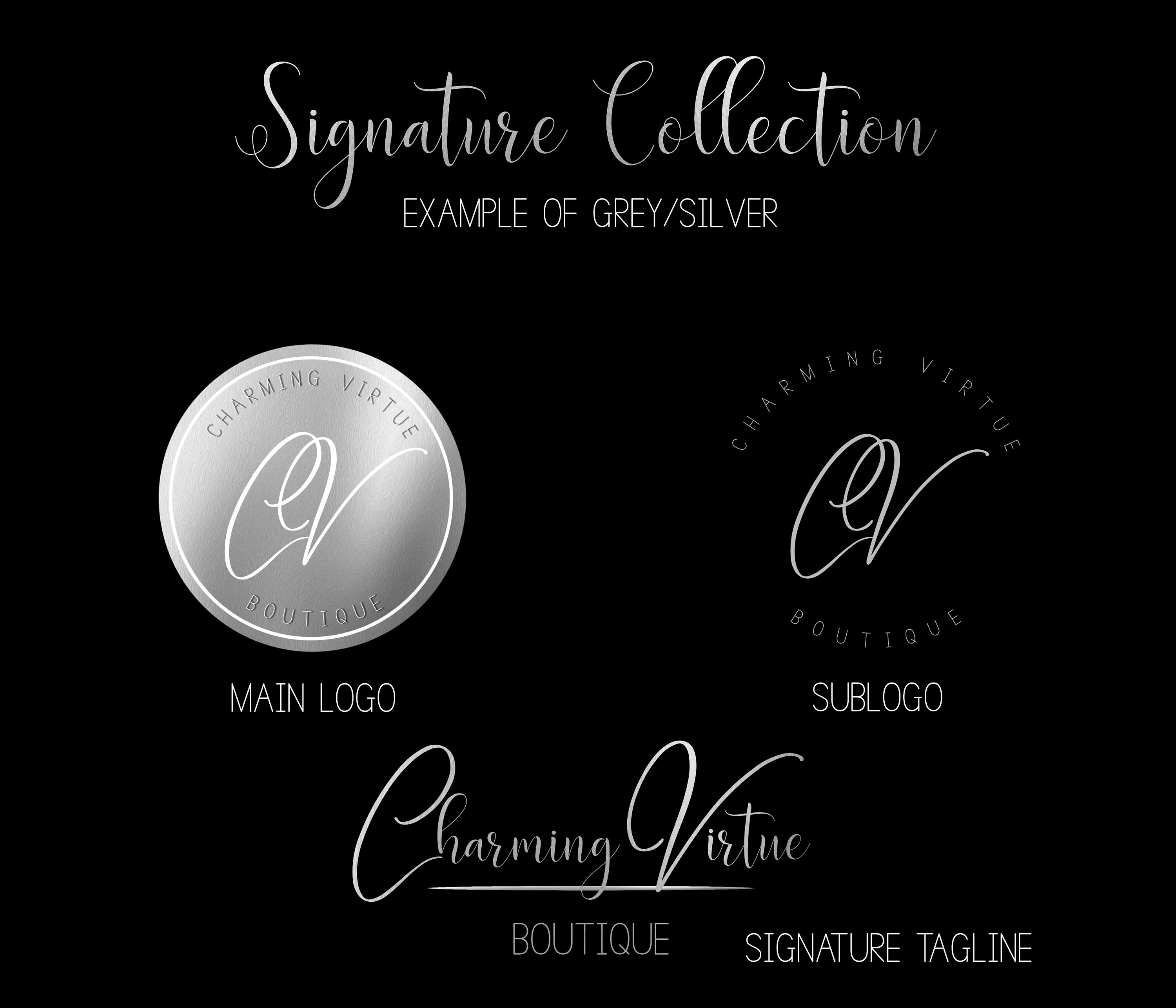 SIGNATURE COLLECTION Premade Logo Pack Includes Rose Gold - Etsy