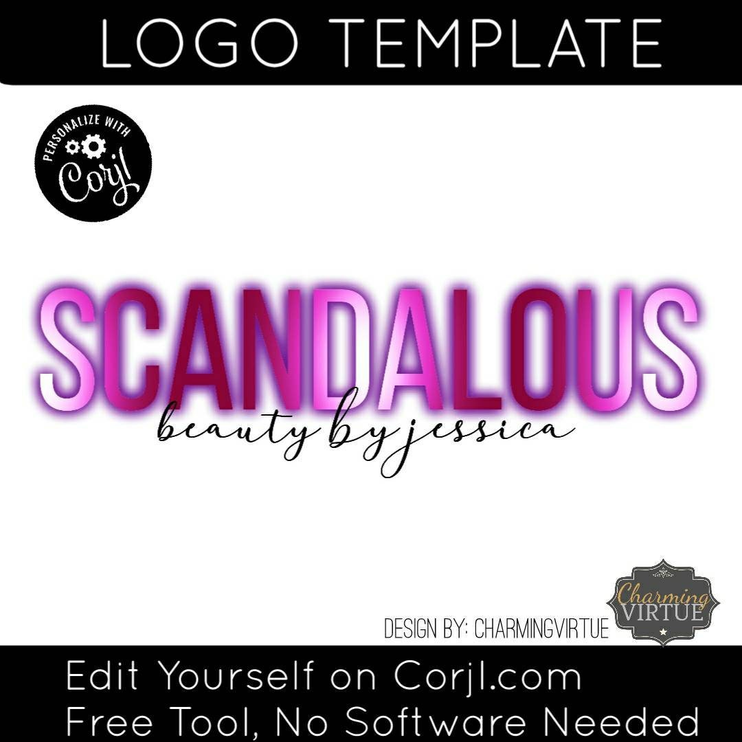 Edit Yourself BEAUTY LOGO Glowing Makeup Premade Template - Etsy