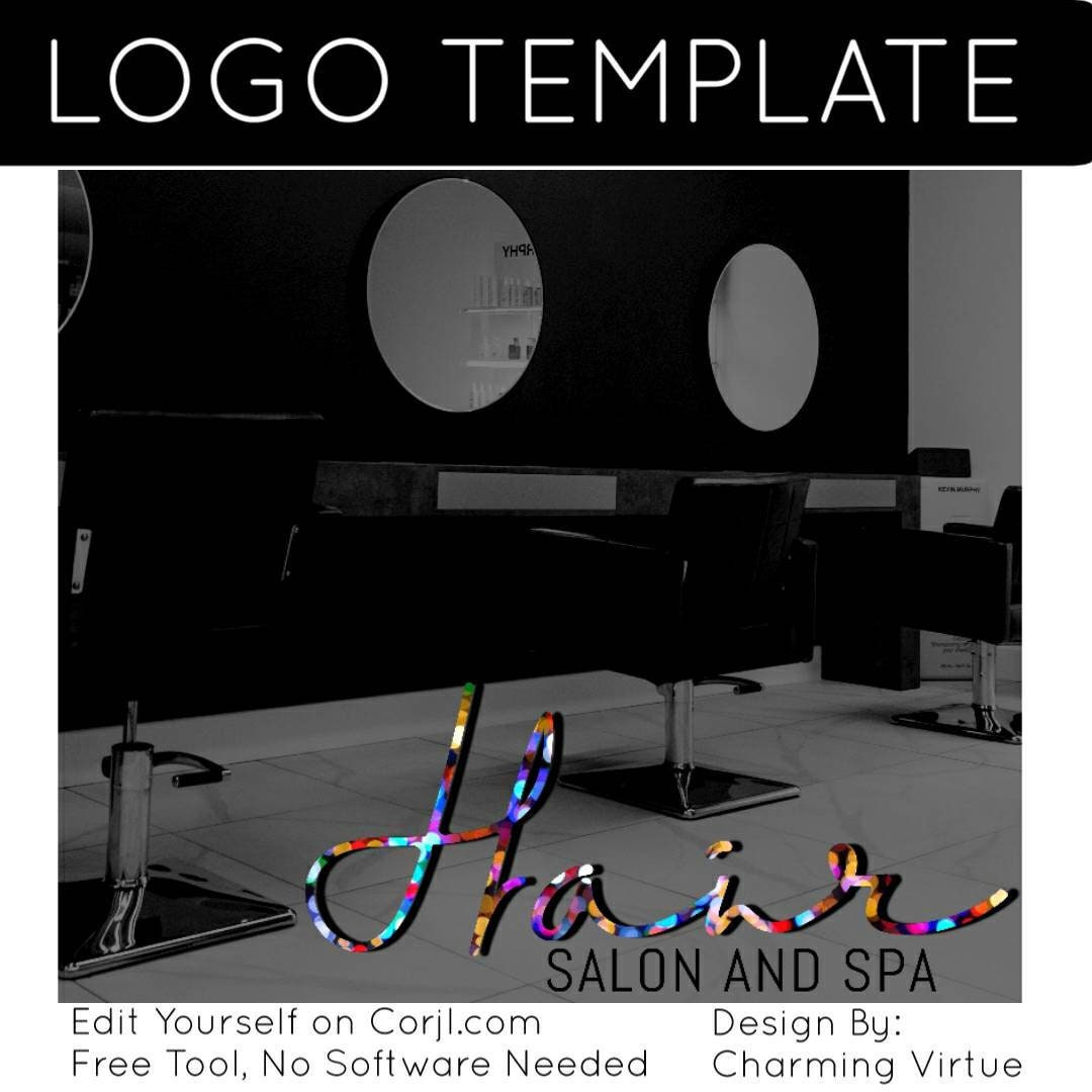 MODERN Colorful LOGO TEMPLATE via Corjl App Instant Edit - Etsy