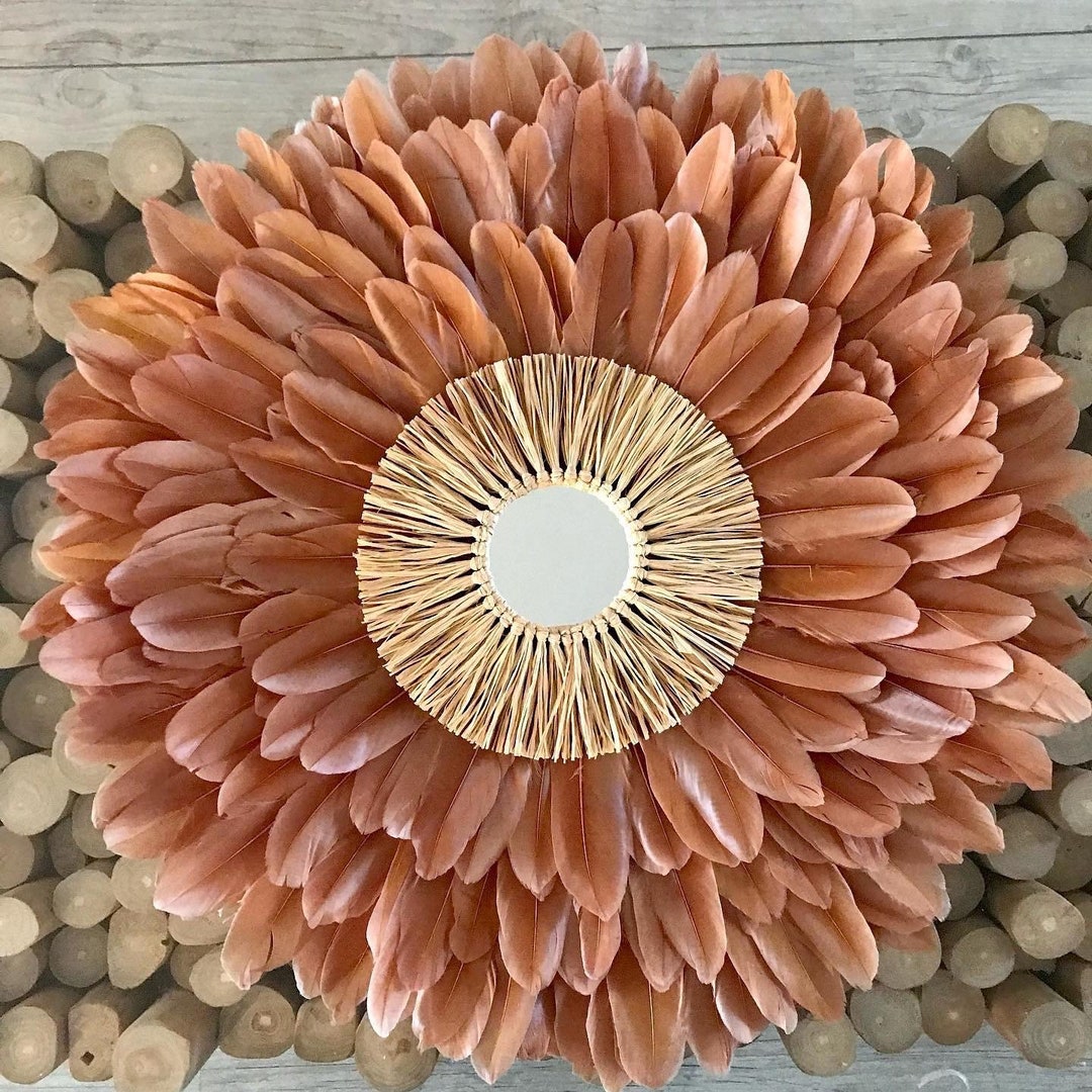 Juju Hat "salted Butter" - Brown Feather Wall Decoration With Natural ...