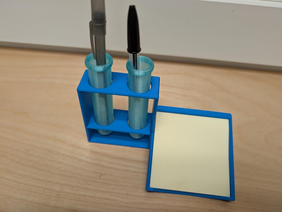 Test Tube Pen Rack With Sticky Note Spot - Etsy
