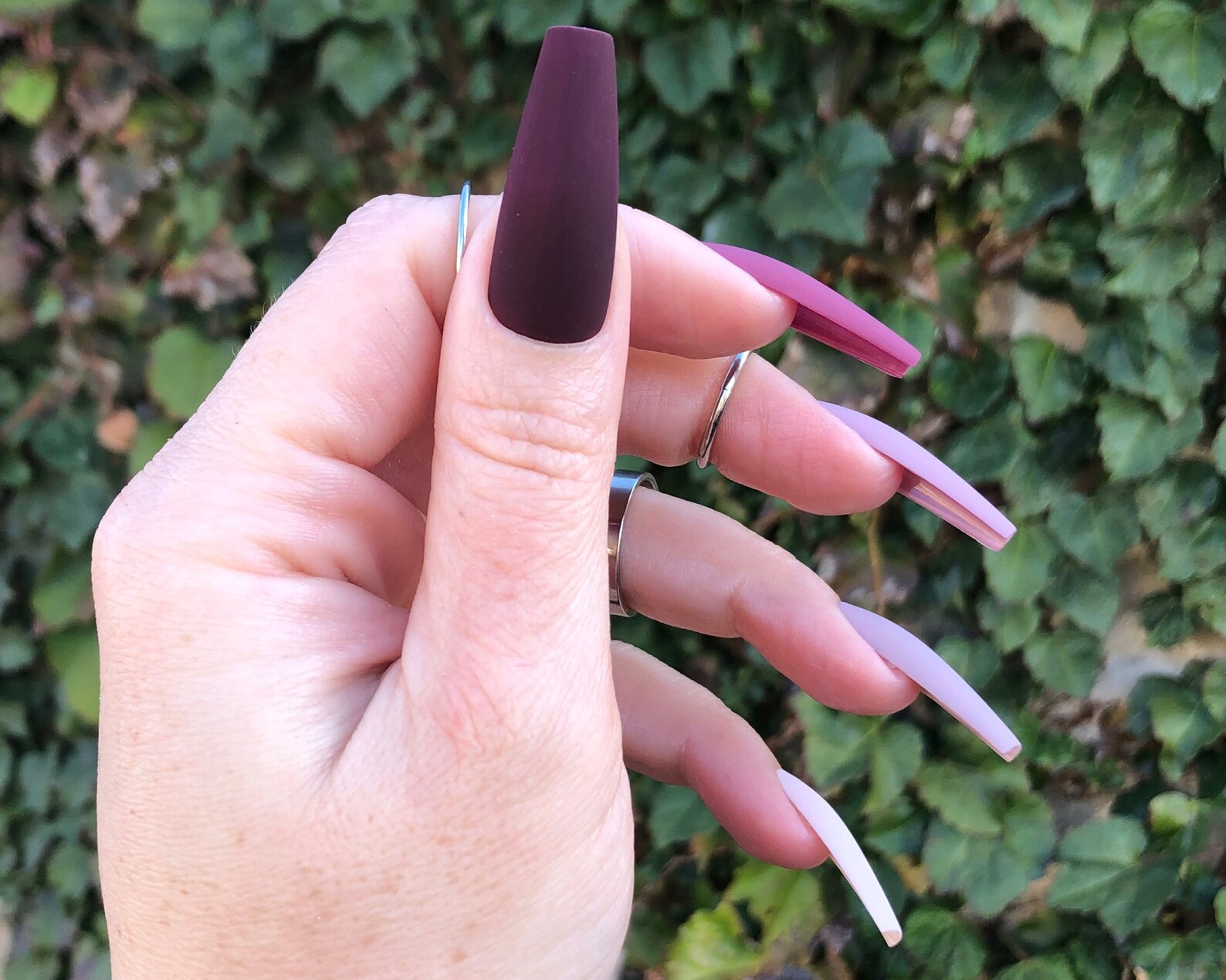 Purple Gradient Press on Nails Choose Your Shape Reusable | Etsy