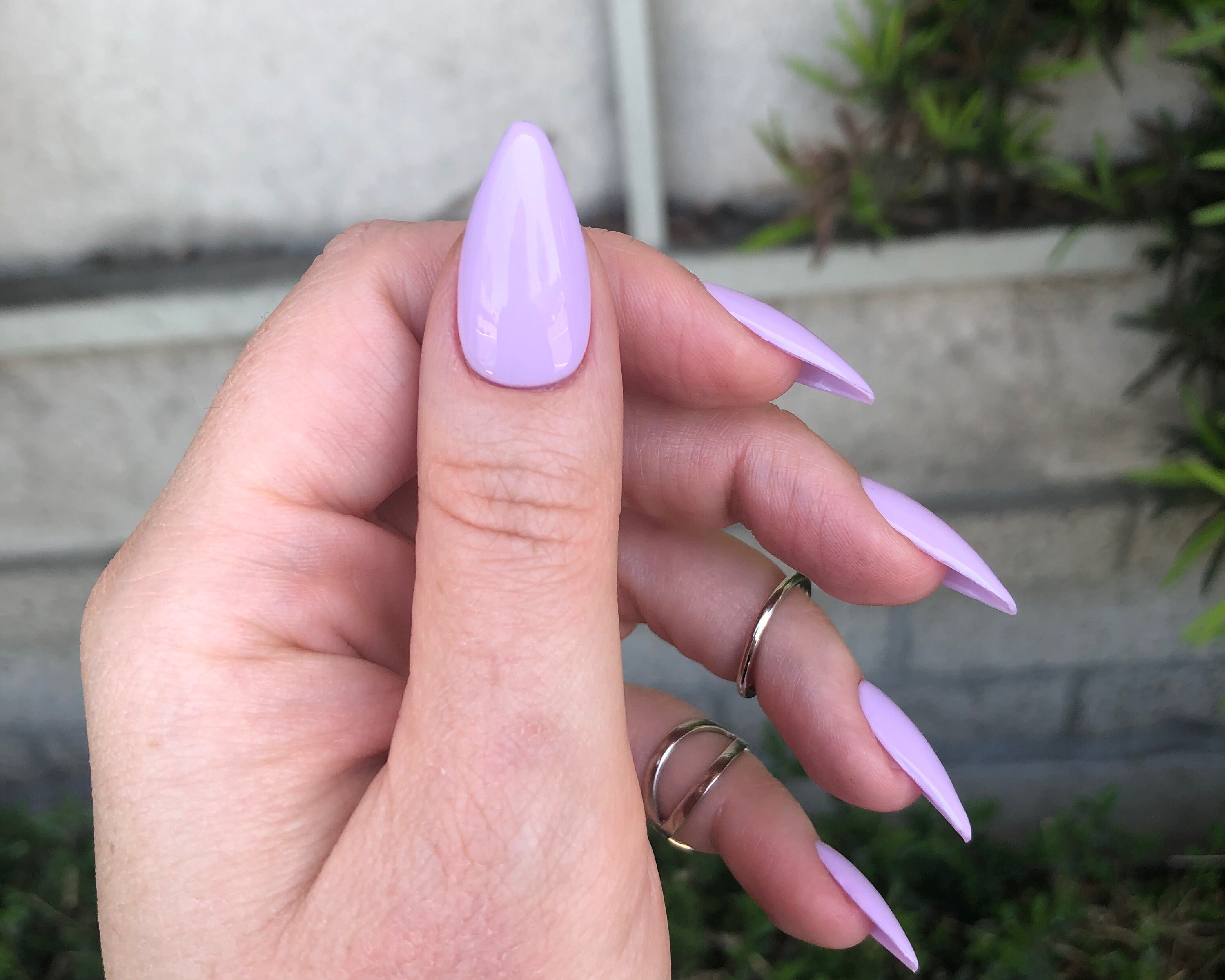 Light Purple Stiletto Nails