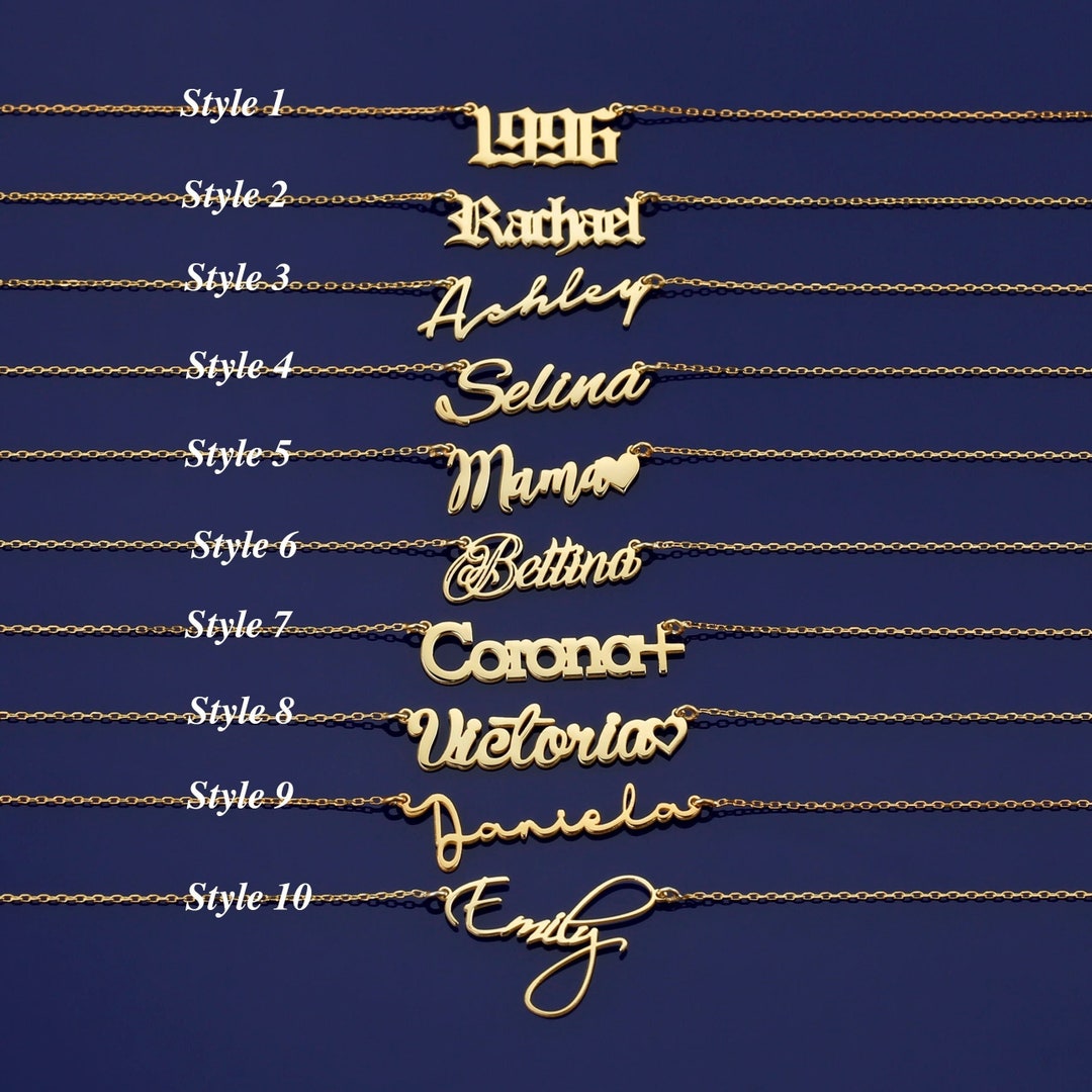 Personalized Gold Name Necklace, Custom Tiny Name Necklace, Dainty Name ...