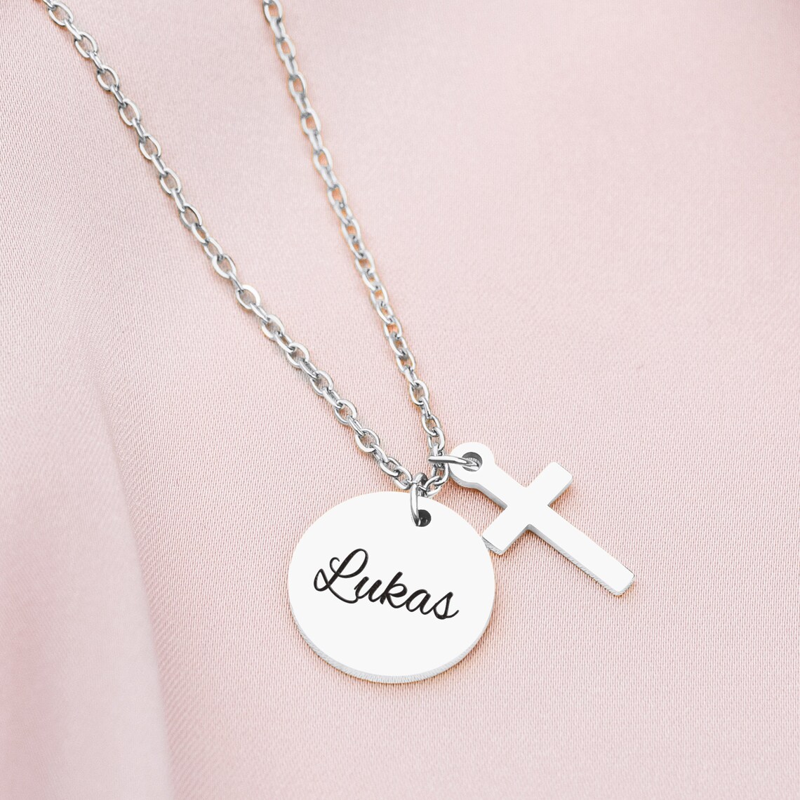 Necklace With Cross Pendant - Communion Confirmation Gift Necklace ...
