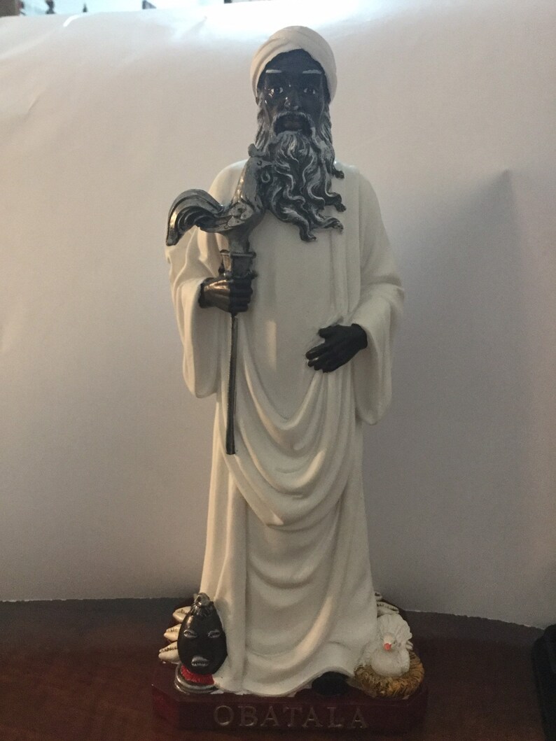 Obatala Statua Orisha Obatala 12 Inch Etsy