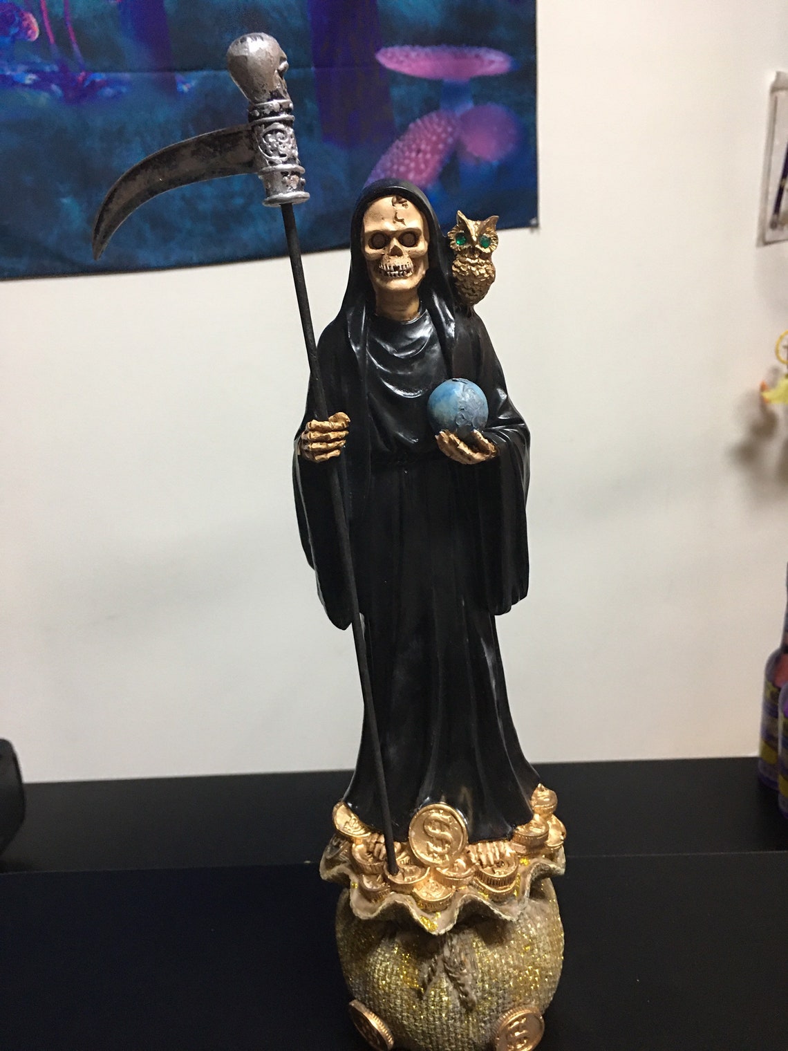 12 Negra Santa Muerte Statue Black Holy Death Grim Reaper | Etsy