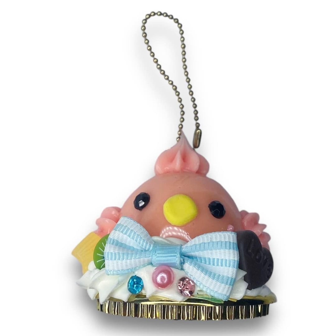 2000s Japan Decoden Sweets Keychain Bird Pudding - Etsy