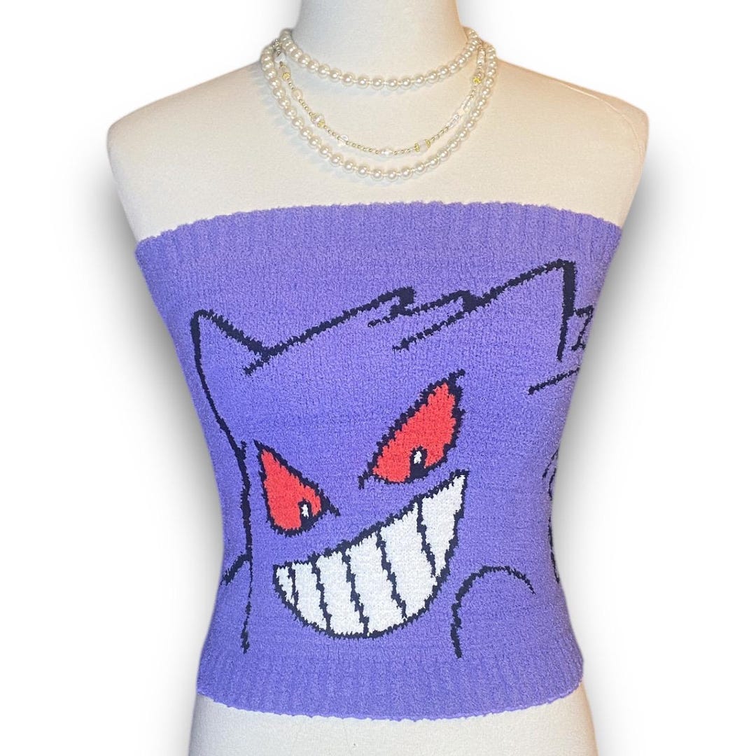 Y2K 2000s Japan Pokemon Gengar Fluffy Tube Top Sz M - Etsy UK
