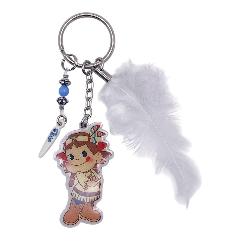 Y2K Japan Peko-chan Character Phone Strap - Indigenous With Feather - Etsy