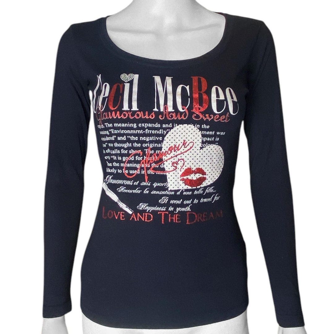 Japan Y2K 2000s Cecil Mcbee Gyaru Heart Long Sleeve Sz S - Etsy