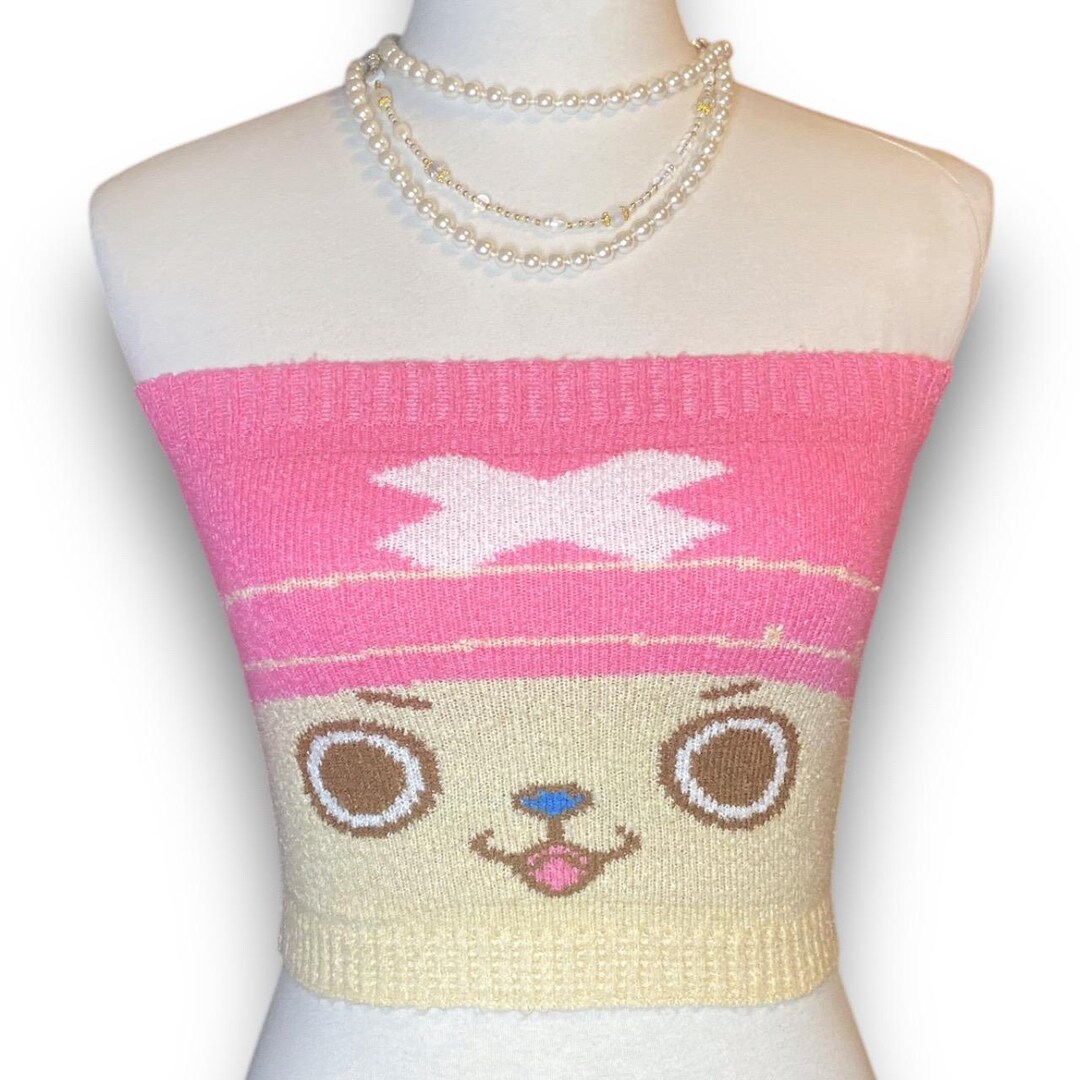 Y2K One Piece Chopper Fluffy Tube Top Sz S - Etsy