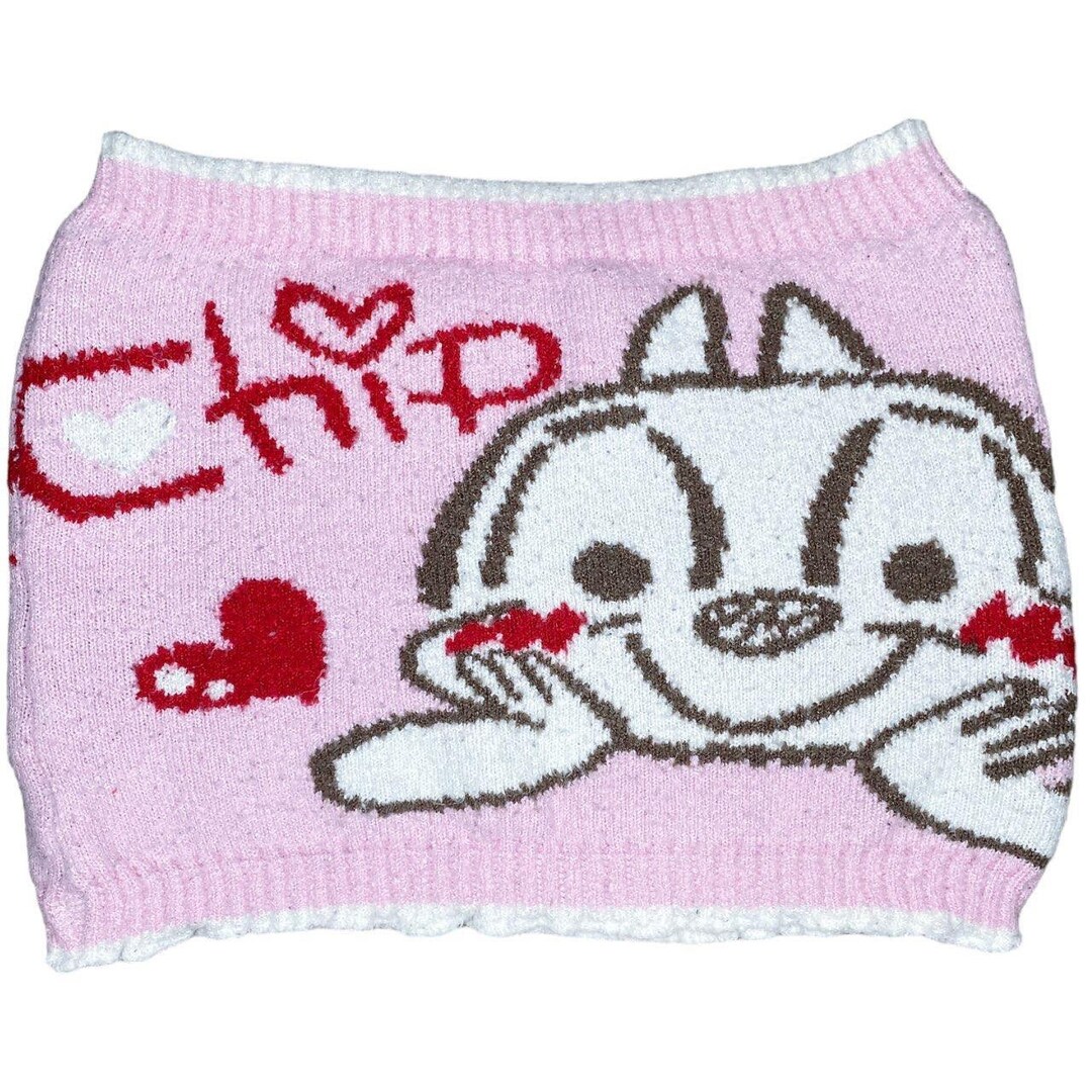 Y2K 2000s Japan Rare Disney Chip and Dale Fluffy Tube Top Sz XS/S - Etsy