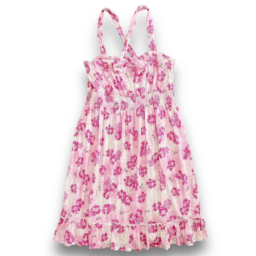 Retro Barbie Floral Hawaiian Gyaru Beach Dress Sz S - Etsy