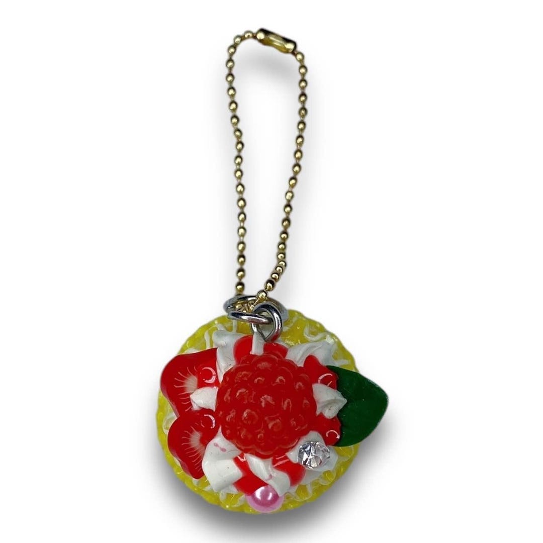 2000s Japan Decoden Sweets Keychain - Berry Pound Cake - Etsy