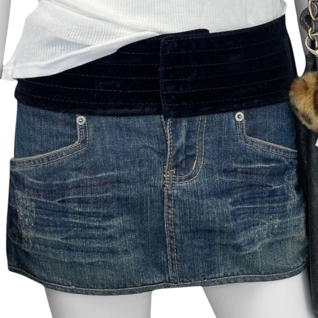 2000s Lip Service Denim Gyaru Mini Skirt Sz S - Etsy Australia