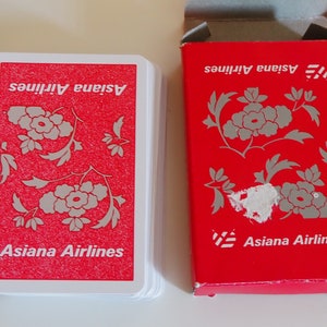 Vintage Airline Playing Cards Set of Three Asiana Airlines Singapore ...