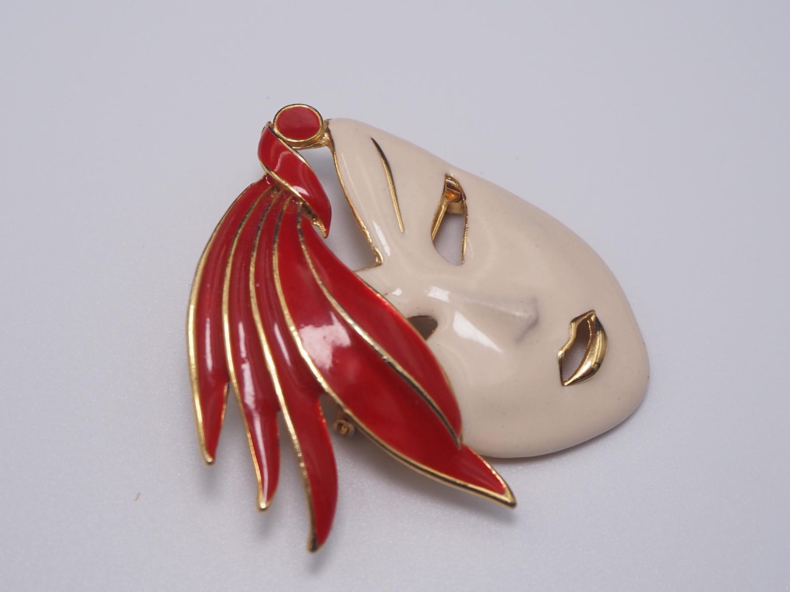 Vintage Art Deco Lady Pin Brooch Enamel - Etsy