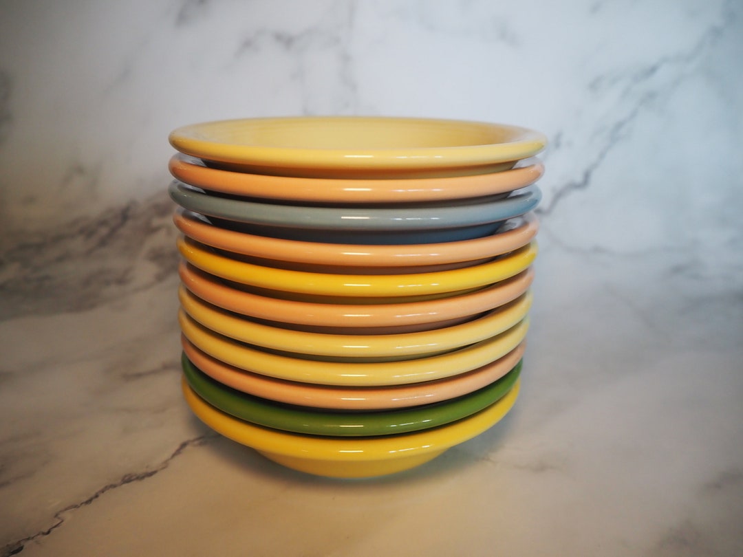 Vintage Fiestaware Berry Fruit Dessert Bowls Retired Colors Vintage ...