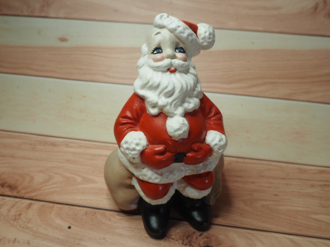 Vintage Atlantic Mold Santa Sitting on His Bag Ceramic Vintage ...