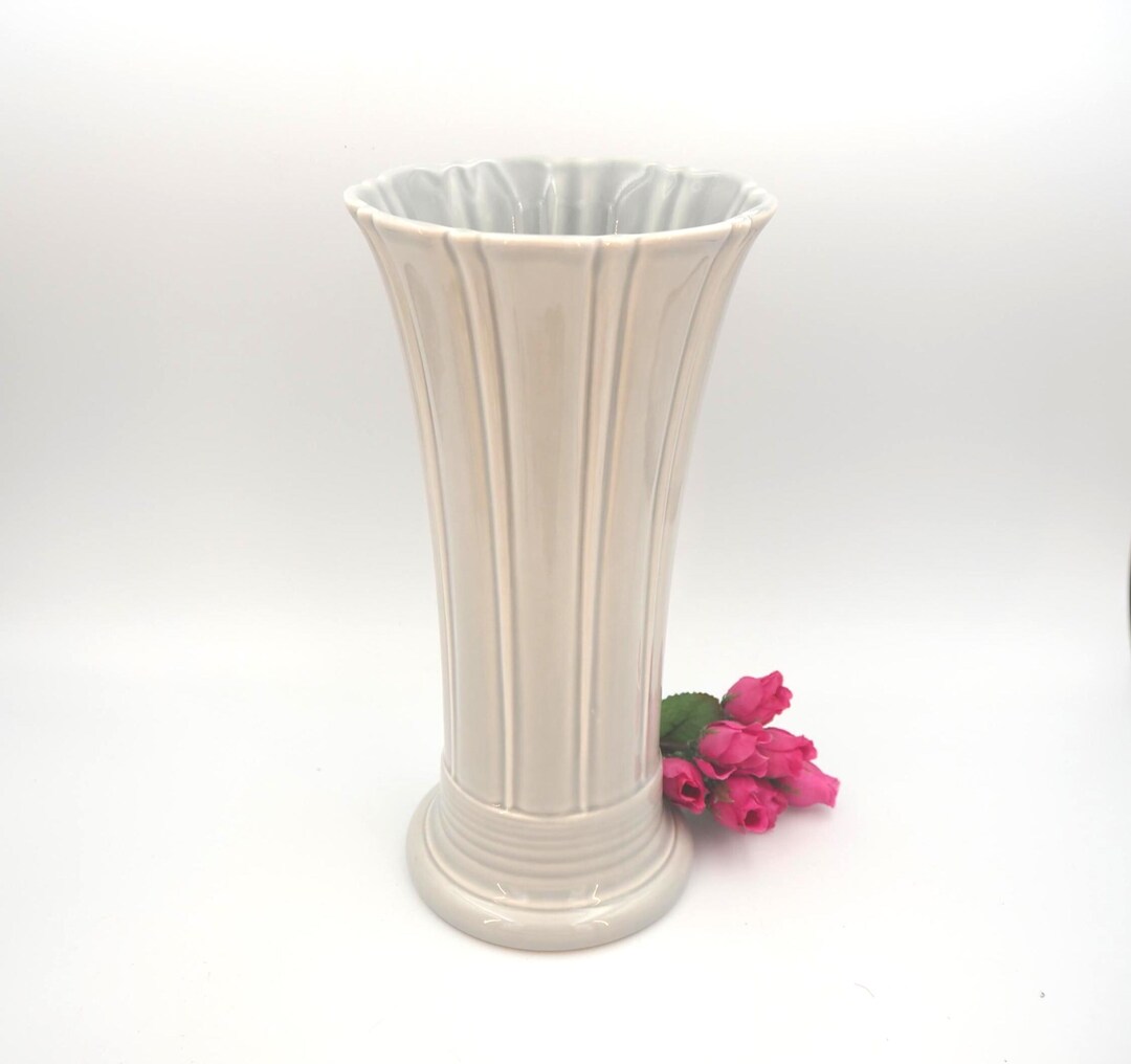 Fiestaware Pearl Grey Flared Vase Retired Vintage Fiesta Medium Vase - Etsy