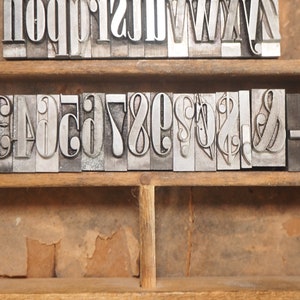 Vintage Letterpress Upper and Lower Case Numbers and Punctuation Type ...