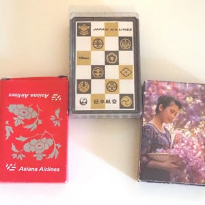 Vintage Airline Playing Cards Set of Three Asiana Airlines Singapore ...