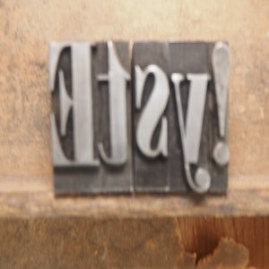 Vintage Letterpress Upper and Lower Case Numbers and Punctuation Type ...