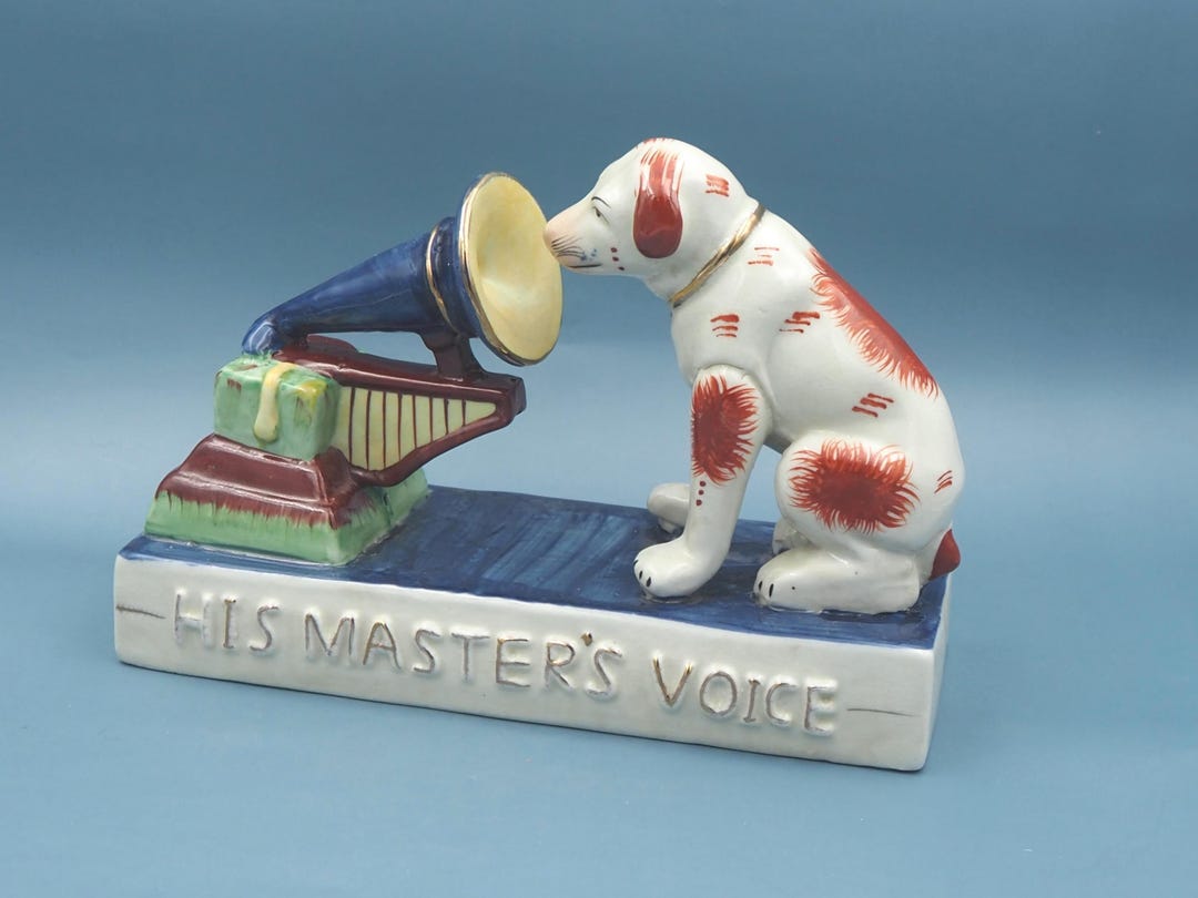 Vintage Nipper RCA Victor Dog and Phonograph Ceramic Figurine - Etsy