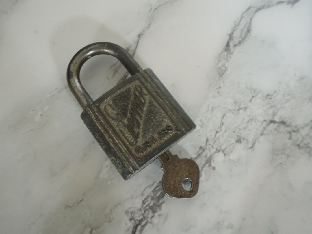 Vintage Slaymaker Rustless Lock and Key Made in U.S.A. Collectible Lock ...