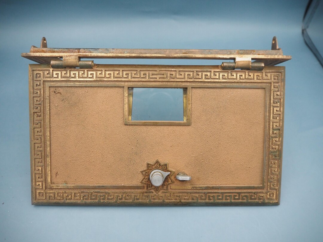 Vintage Large 1961 USPS Mailbox Door - Brass Combination Lock, Patina ...