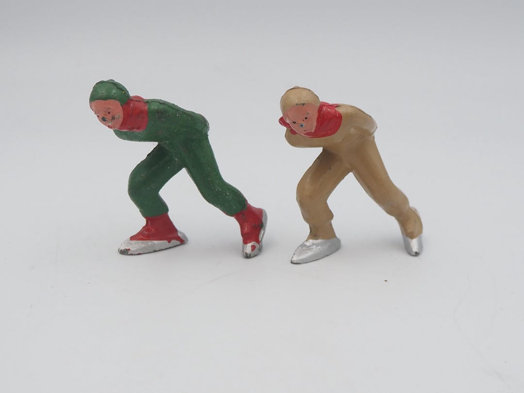 Vintage Barclay Speed Skater Figurines Hand Painted Lead Sold ...