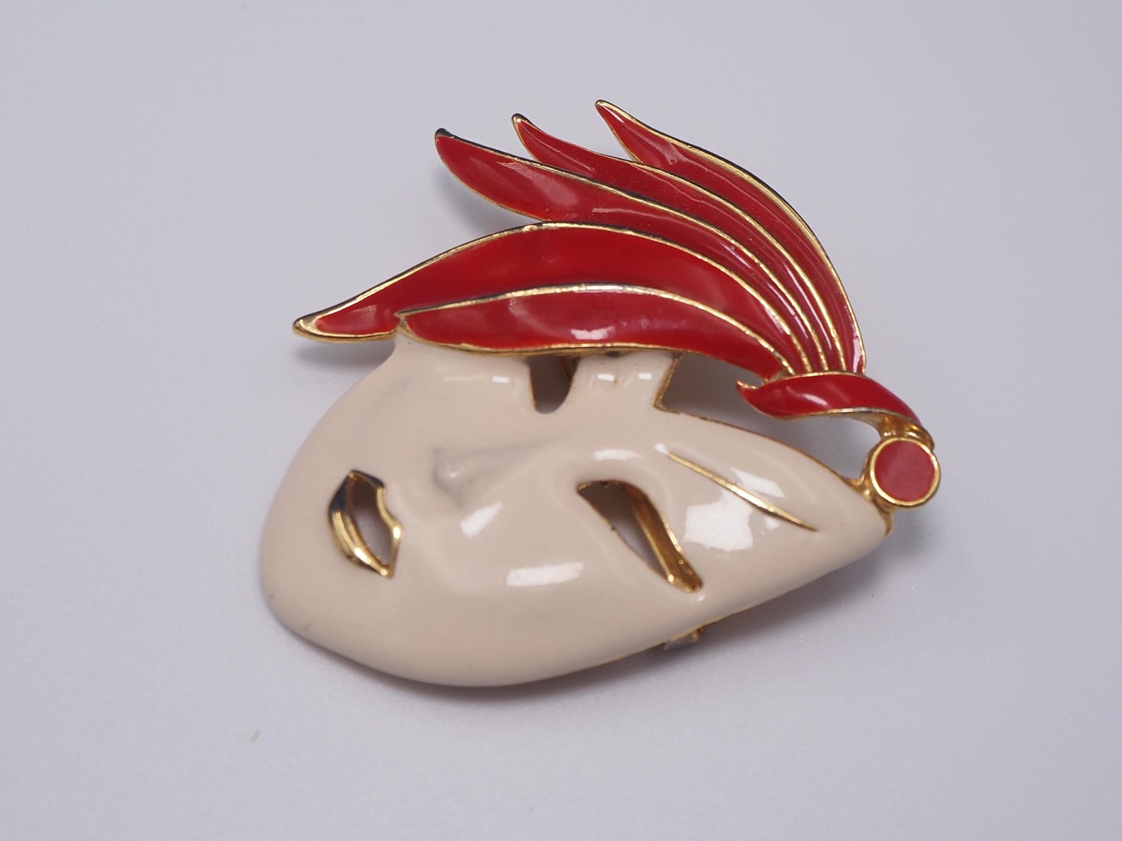 Vintage Art Deco Lady Pin Brooch Enamel - Etsy
