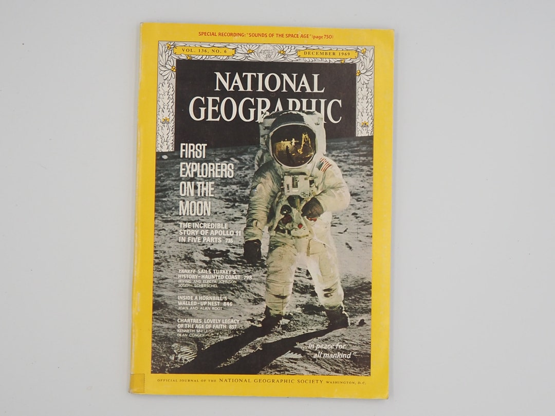 December 1969 Moon Landing National Geographic 2 Records - Etsy