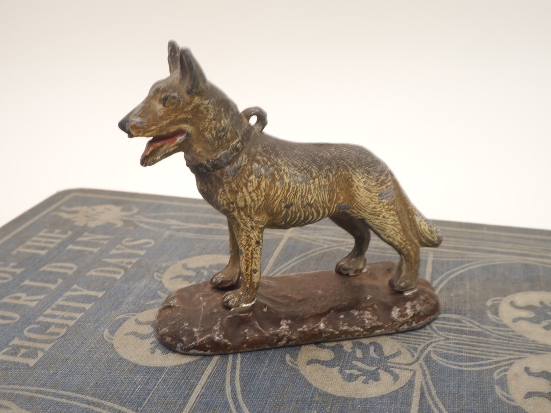 Vintage Cold Painted Metal German Shepherd Made in Japan - Etsy