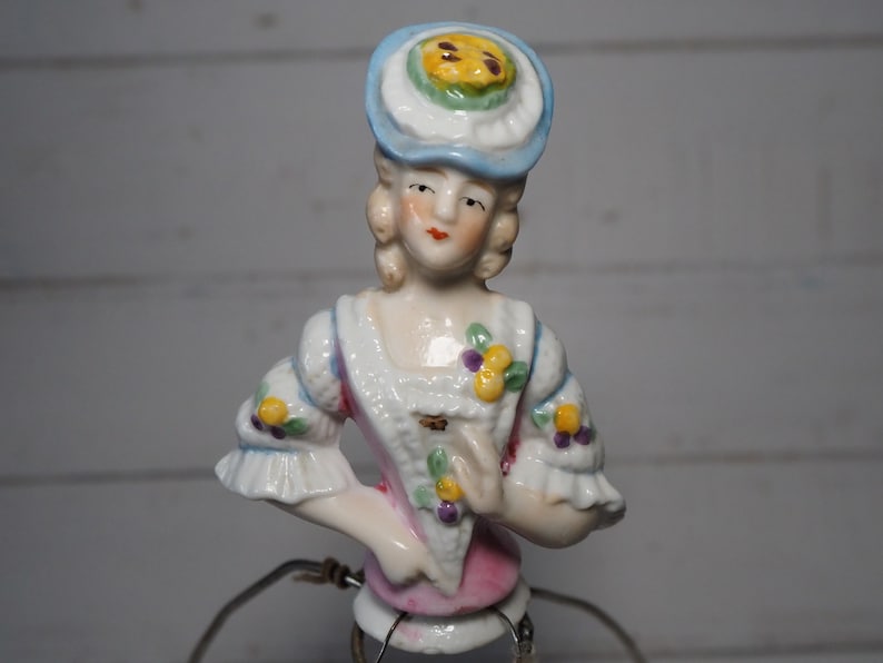 Vintage Half Doll With Wire Cage Victorian Dress Boudoir Doll - Etsy