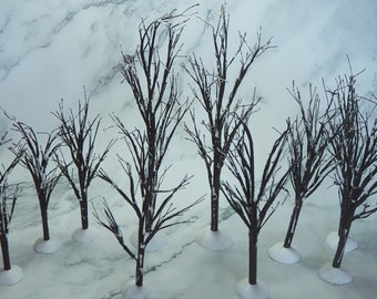 Christmas Village Department 56 Village Resin Snowy Evergreen Trees ...