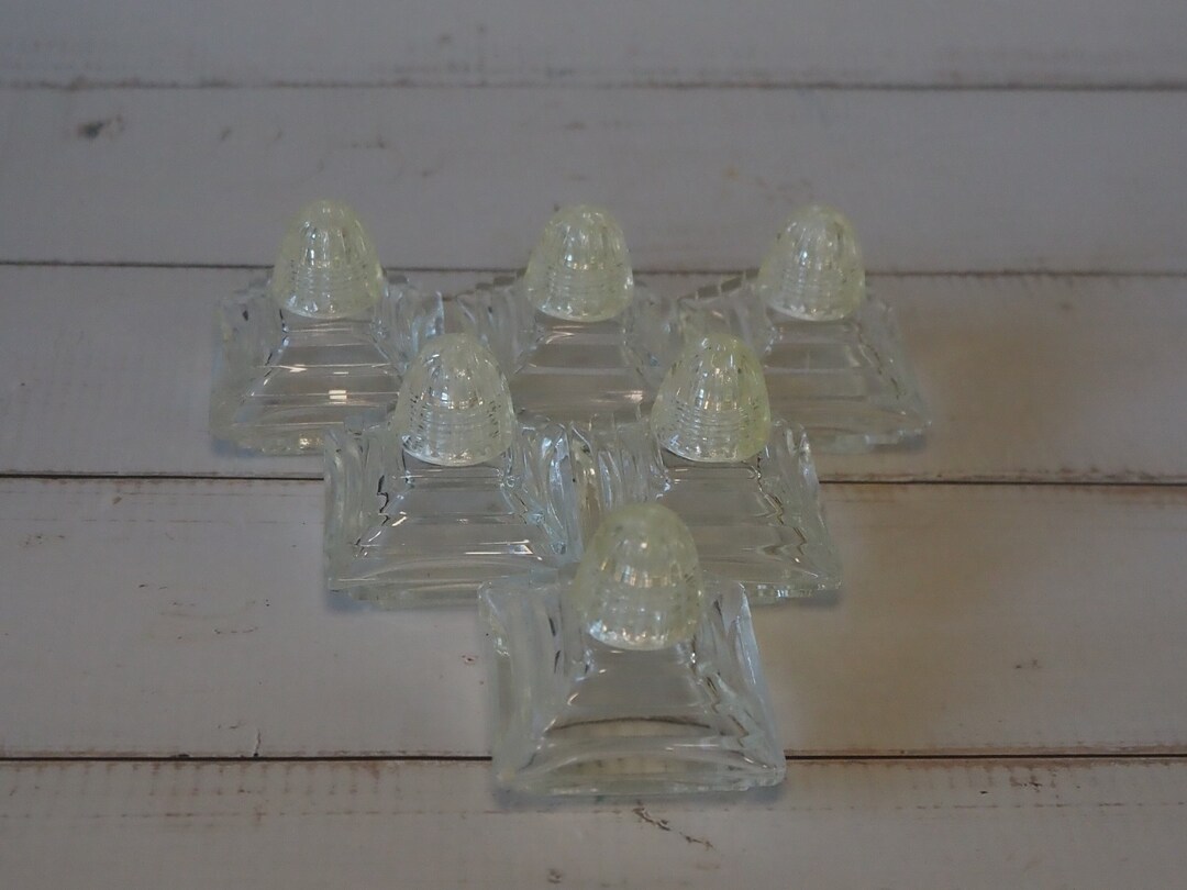 Vintage Art Deco Pyramid Glass Salt and Pepper Shakers Irving - Etsy