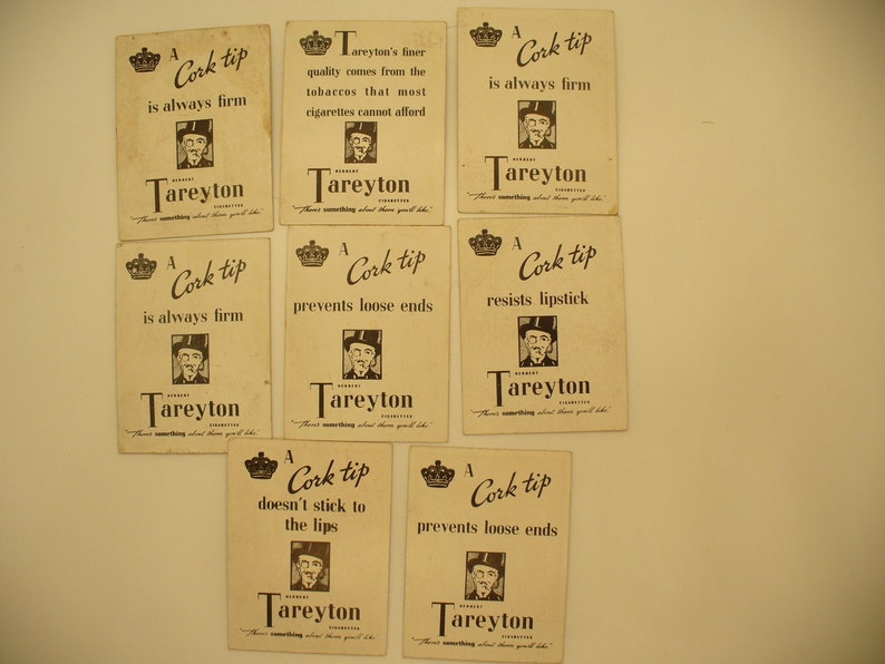 Tareyton Cigarette Cards British Set of 8 - Etsy