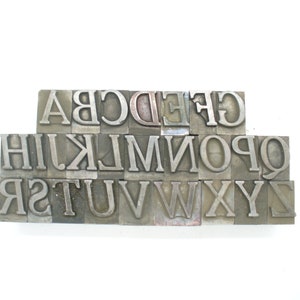 Vintage Letterpress Upper and Lower Case Numbers and Symbols - Etsy