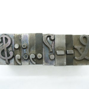 Vintage Letterpress Upper and Lower Case Numbers and Symbols - Etsy