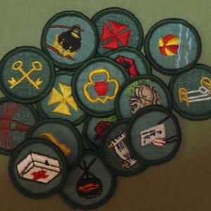 Vintage Girl Scout Badges Merit Patches - Etsy