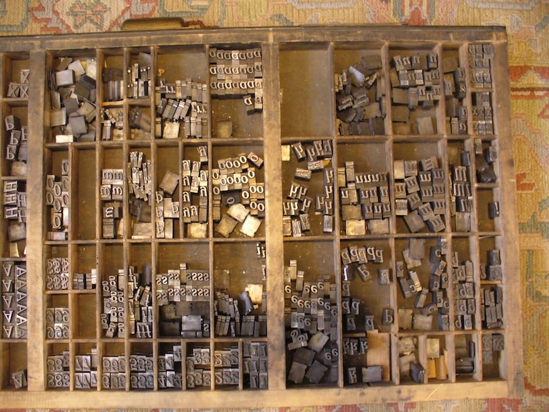 Vintage Letterpress Upper and Lower Case Numbers and Symbols - Etsy