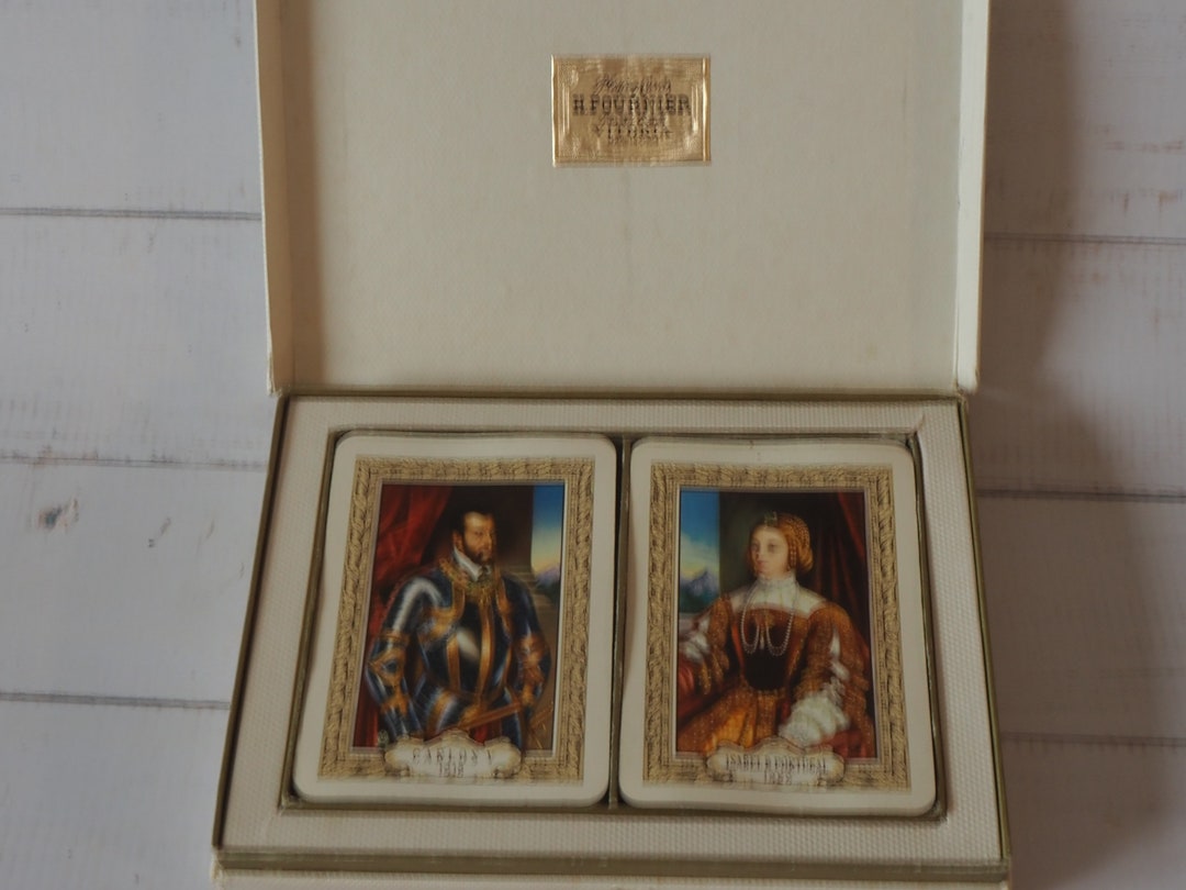 Vintage Fournier Vintage Playing Cards Spain Carlos V and Isabel D ...